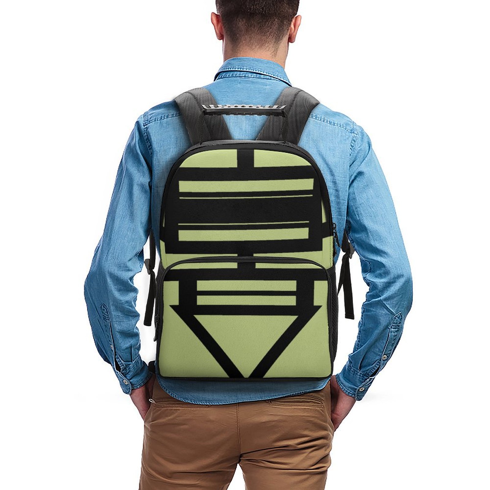 minimalistic black tribal arrows 16 Inch Shoulder Backpack | ID: D7244952
