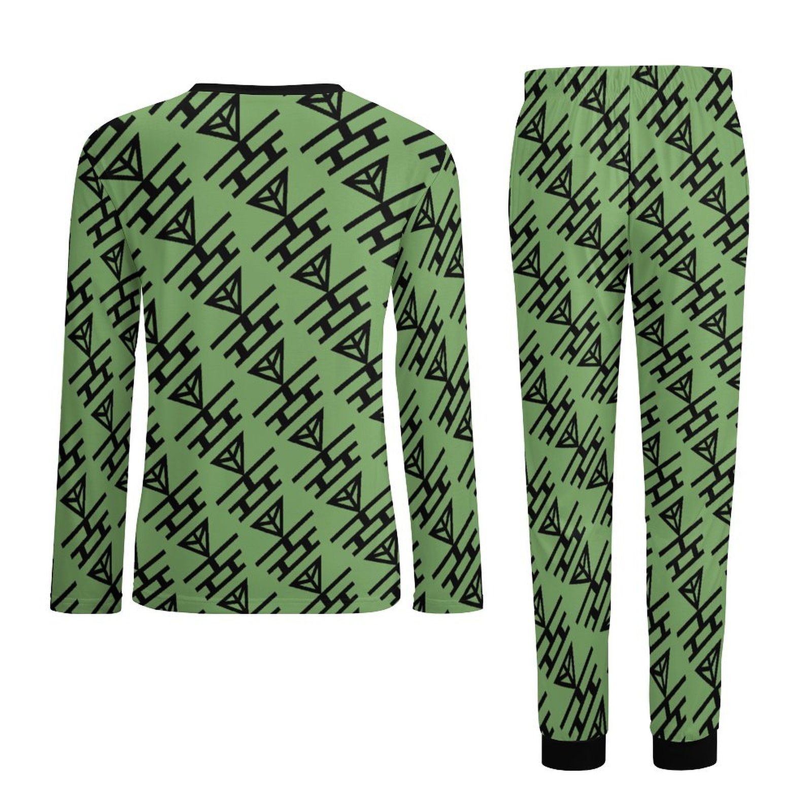 minimalistic black arrows verbal Men's Soft Pajama Set (ITZ) | ID: D7338002