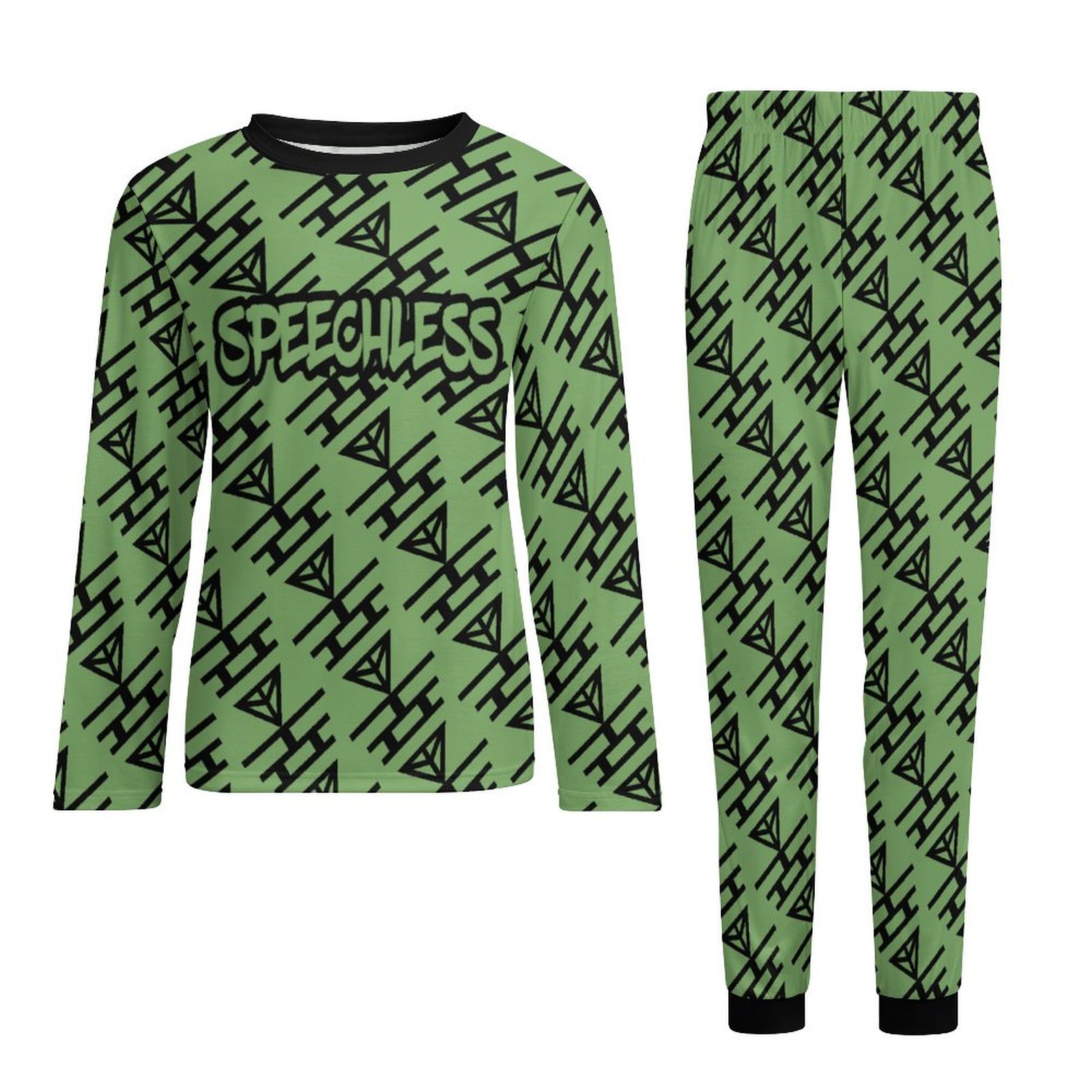 minimalistic black arrows verbal Men's Soft Pajama Set (ITZ) | ID: D7338002