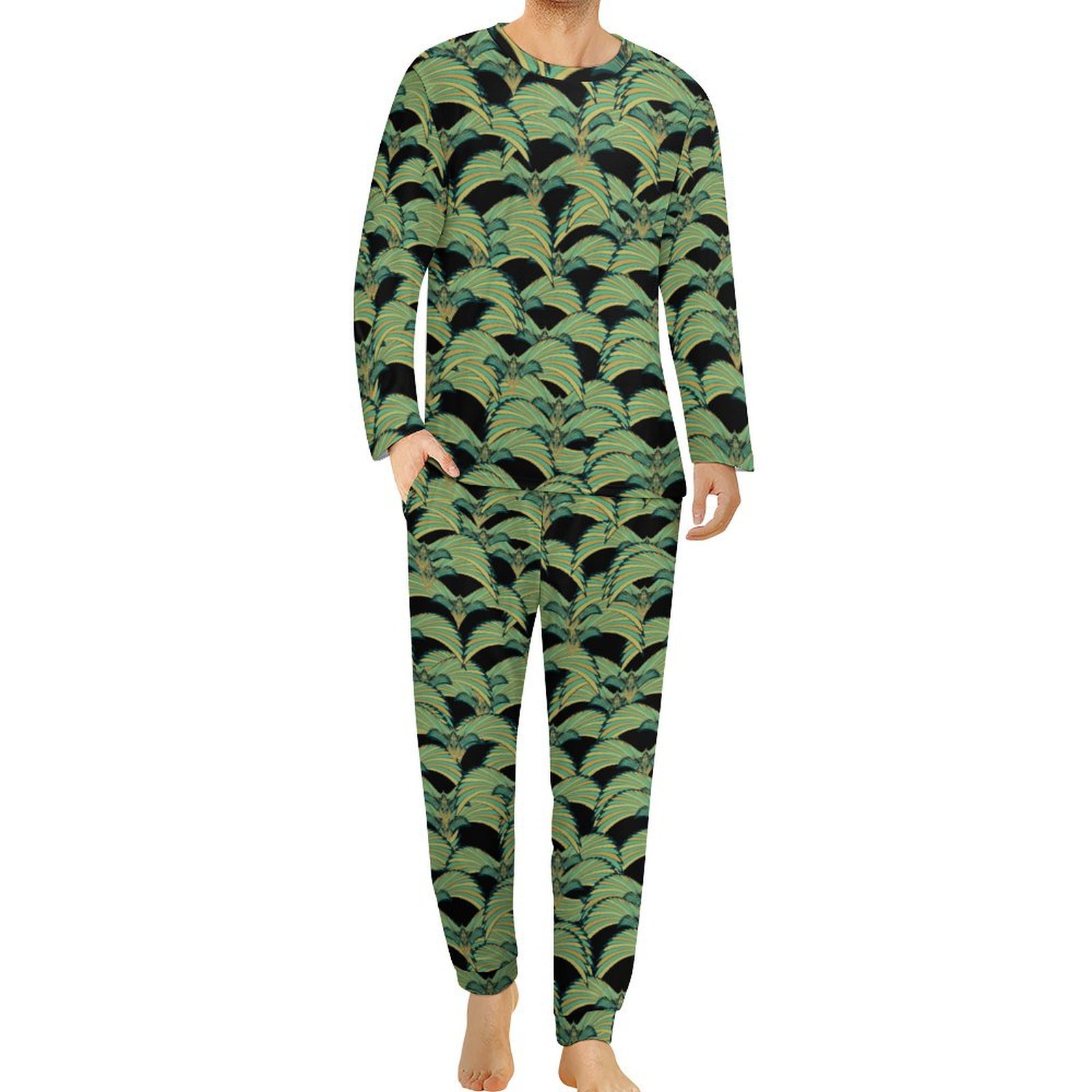 minimalistic black arrows verbal Men's Soft Pajama Set (ITZ) | ID: D7338002
