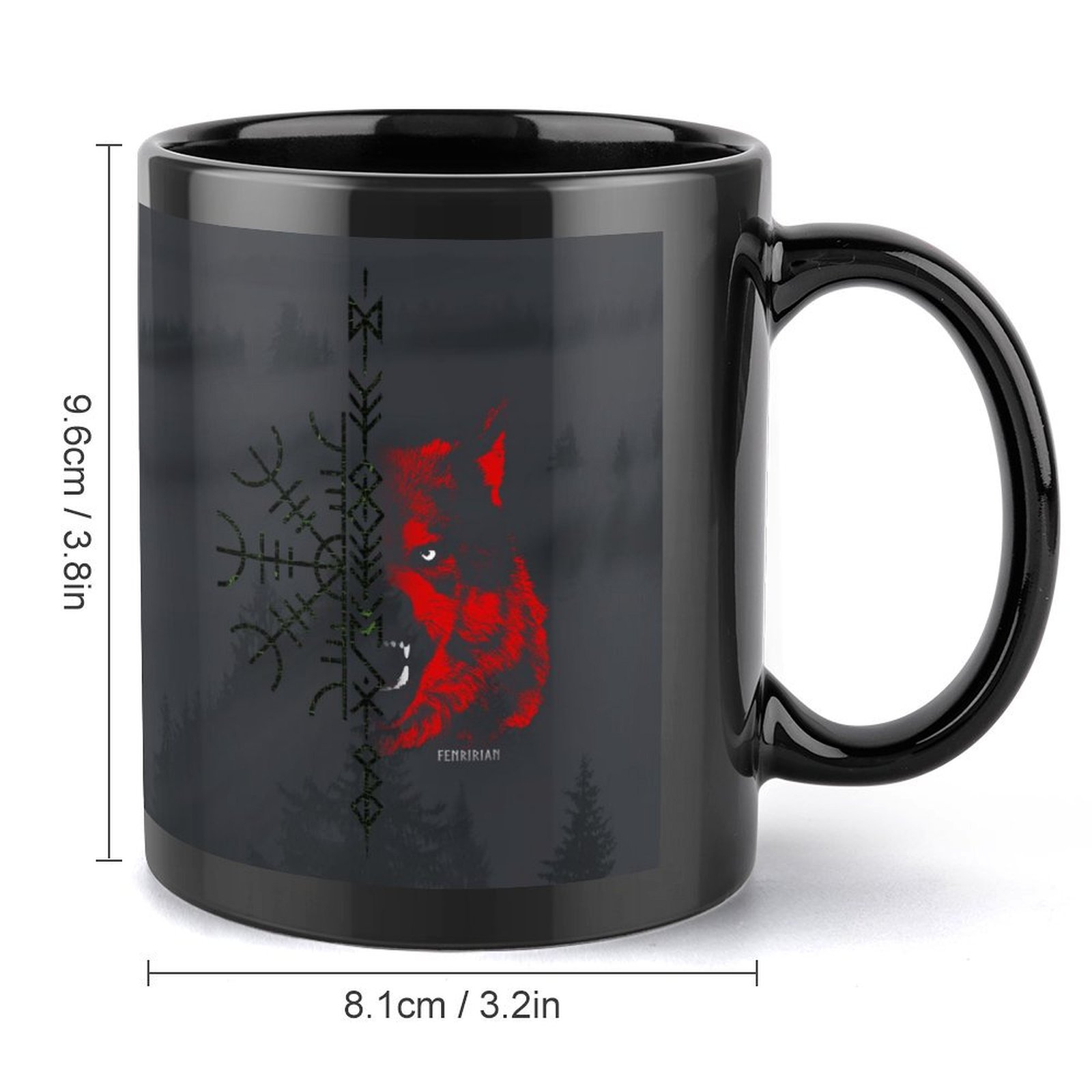 Alpha Wolf Black Mug | ID: D7364974