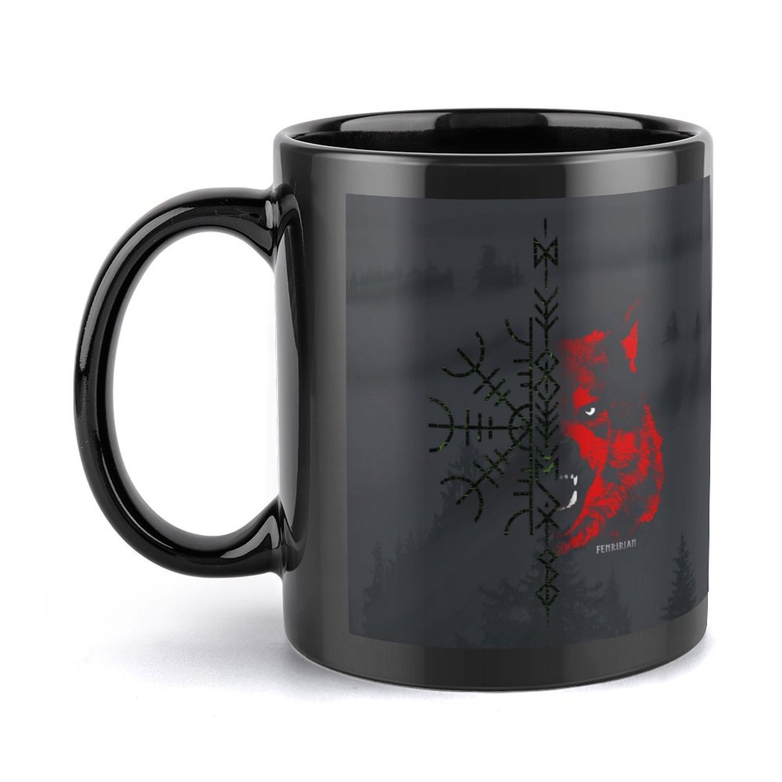 Alpha Wolf Black Mug | ID: D7364974