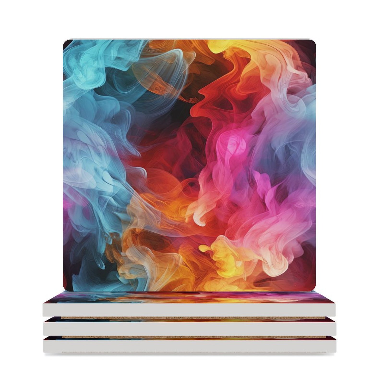 Smoke Color Ceramic Coasters (Square) Ceramic Coasters (Square) | ID ...